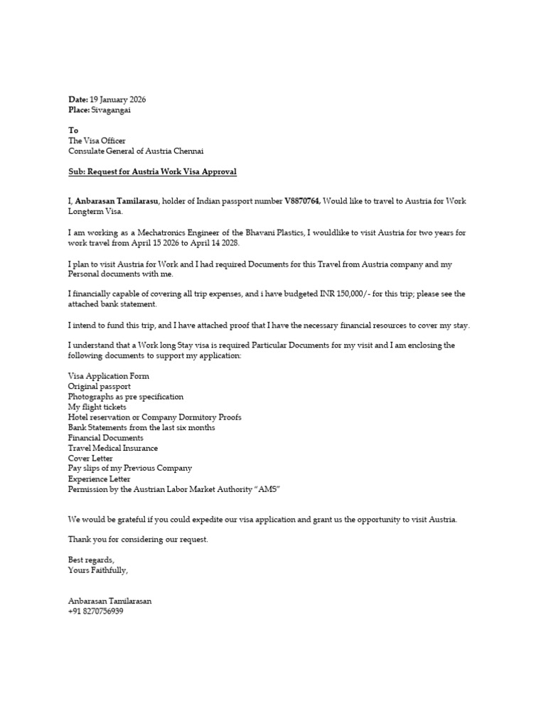 Anbarasan Cover Letter | PDF