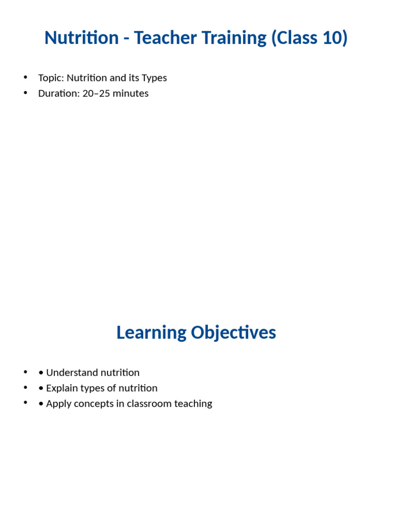 Nutrition Detailed Colorful Presentation | PDF