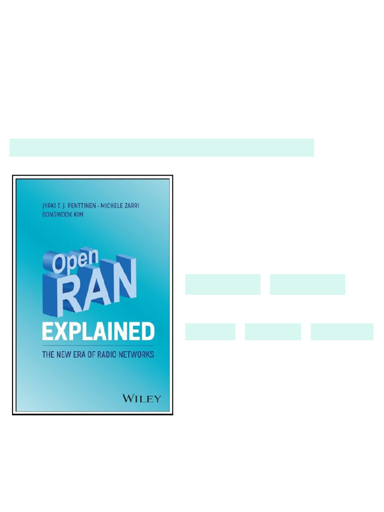 Open RAN Explained The New Era of Radio Networks 1st Edition Jyrki T. J ...