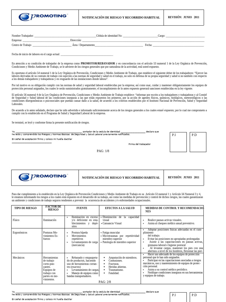 Reba Nador | PDF | Seguridad y salud ocupacional