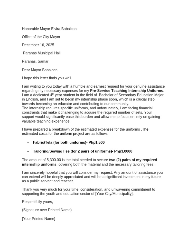 Letter to Mayor | PDF