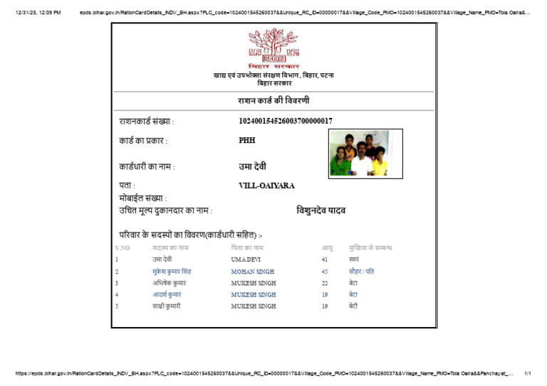Rashan Card | PDF