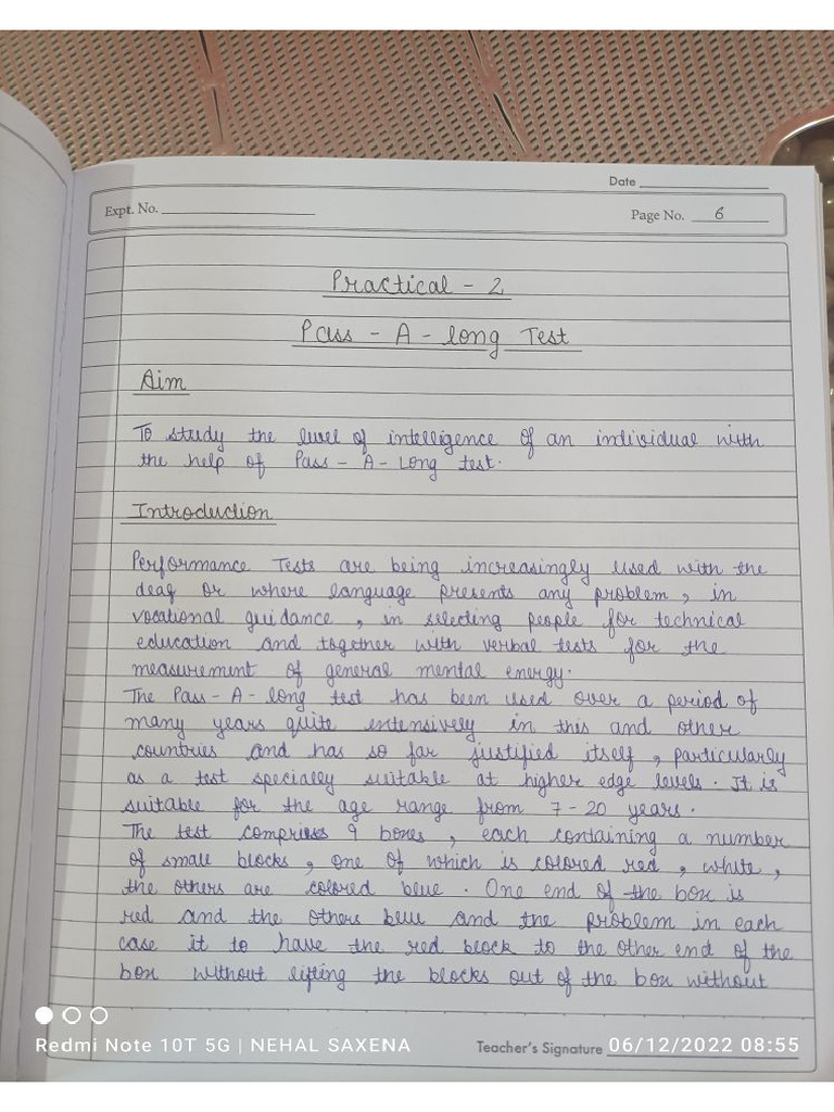 Practical 2 Pass A Long Test | PDF