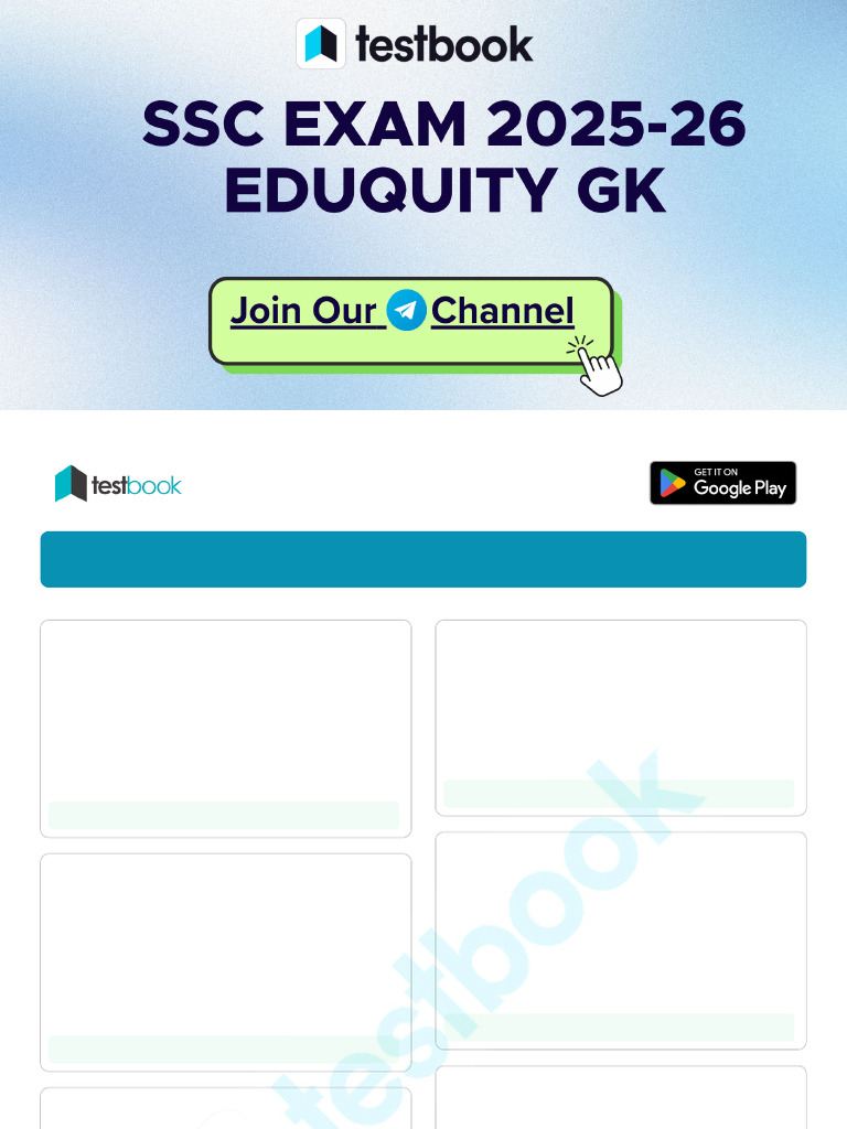 SSC Exam 2025-26 Eduquity GK Questions | PDF | Demand