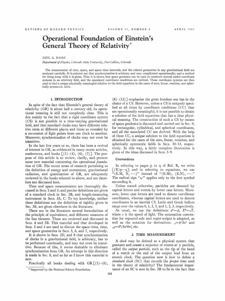 Foundations of General Relativity Analysis | PDF | Line (Geometry) | Force