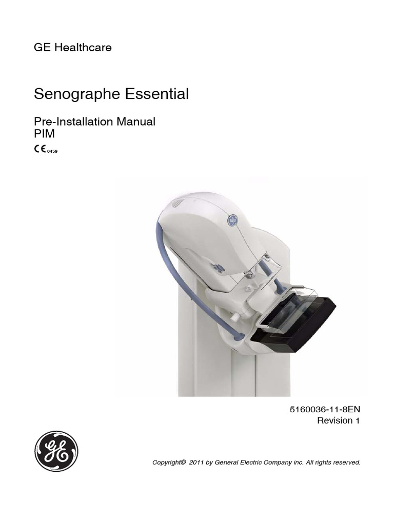 Senographe Essential Pre-Installation Manual | PDF