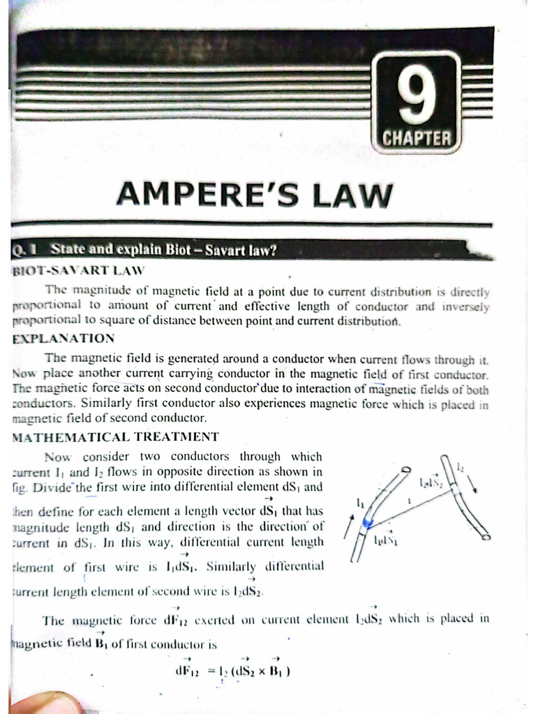 chapter 9. Amperes Law | PDF