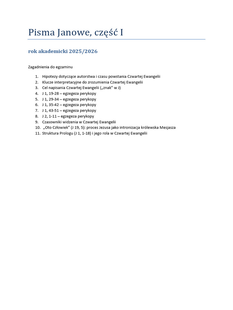 Tezy Do Egzaminu | PDF