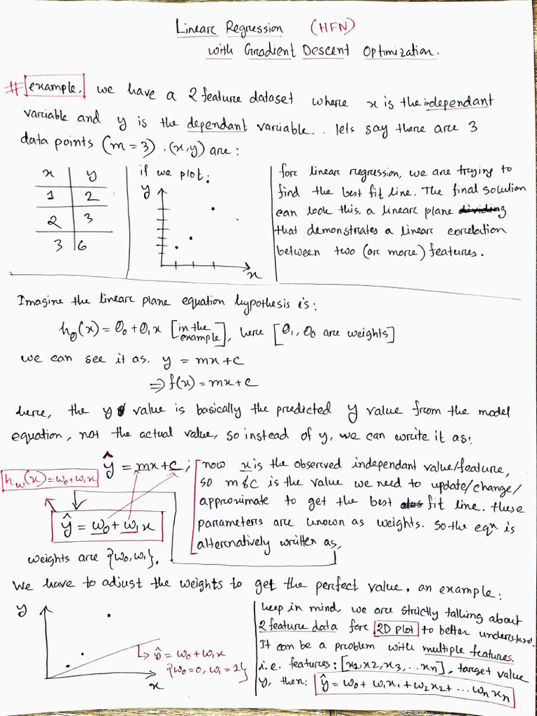 linear regression + GD | PDF