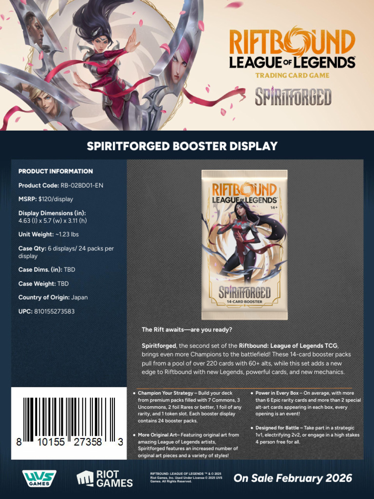 Riftbound: Spiritforged TCG Release | PDF | Trading Cards | Card Games