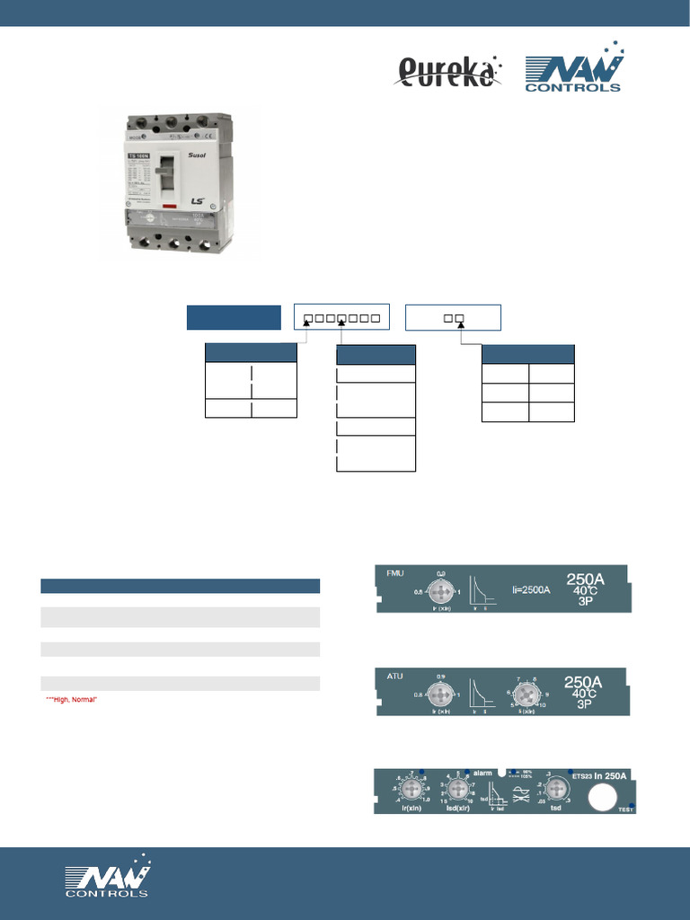 Ls MCCB Ts 250, 160 & 100 Range | PDF | Electronic Engineering | Power Engineering