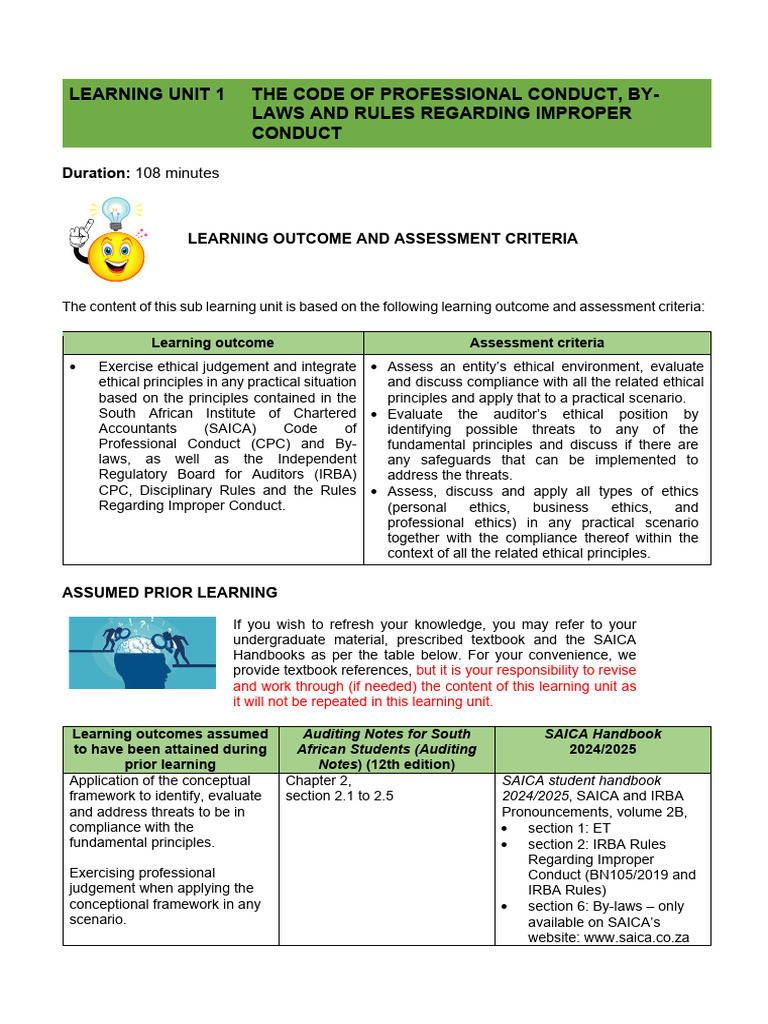 Professional Conduct and Ethics in Accounting | PDF | Audit | Business ...