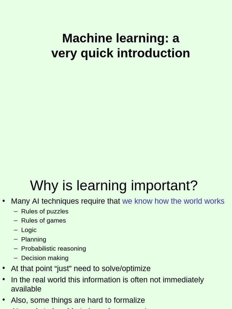 15281 S25 Lec 12 Intro Machine Learning | PDF | Cognitive Science ...