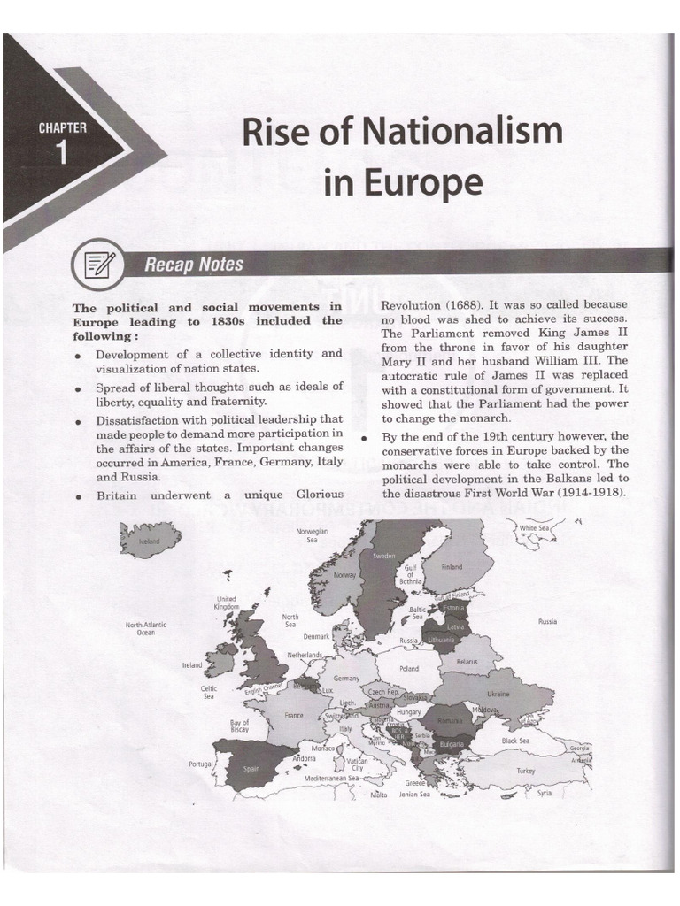 Nationalism in Europe Notes SST | PDF