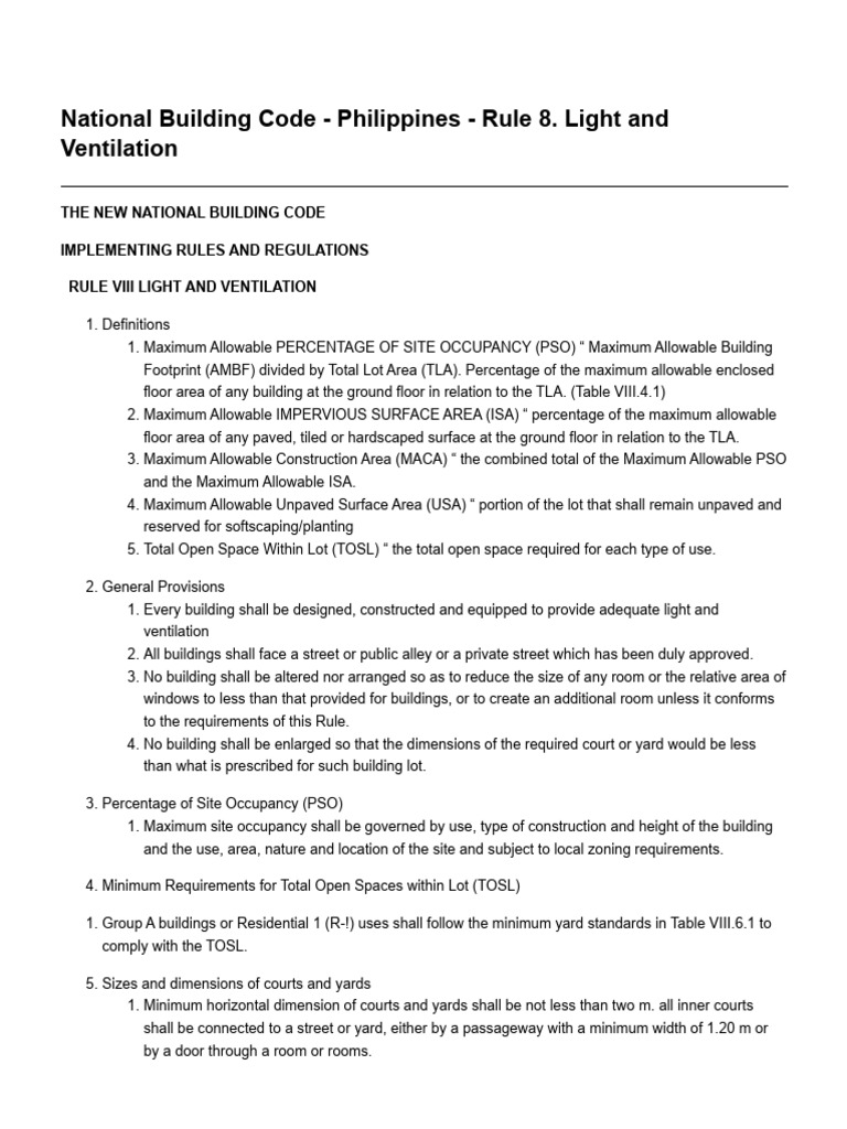 CHAP4_rule-8-light-and-ventilation | PDF | Ventilation (Architecture ...