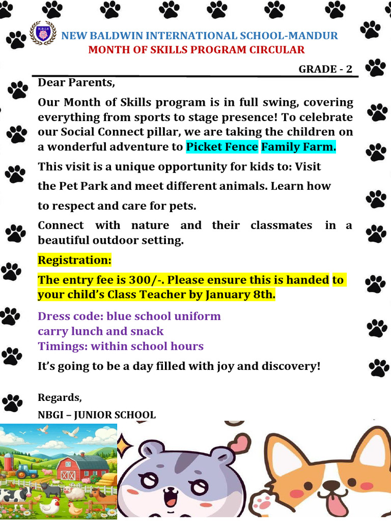 Grade 2 Skills Program Circular | PDF
