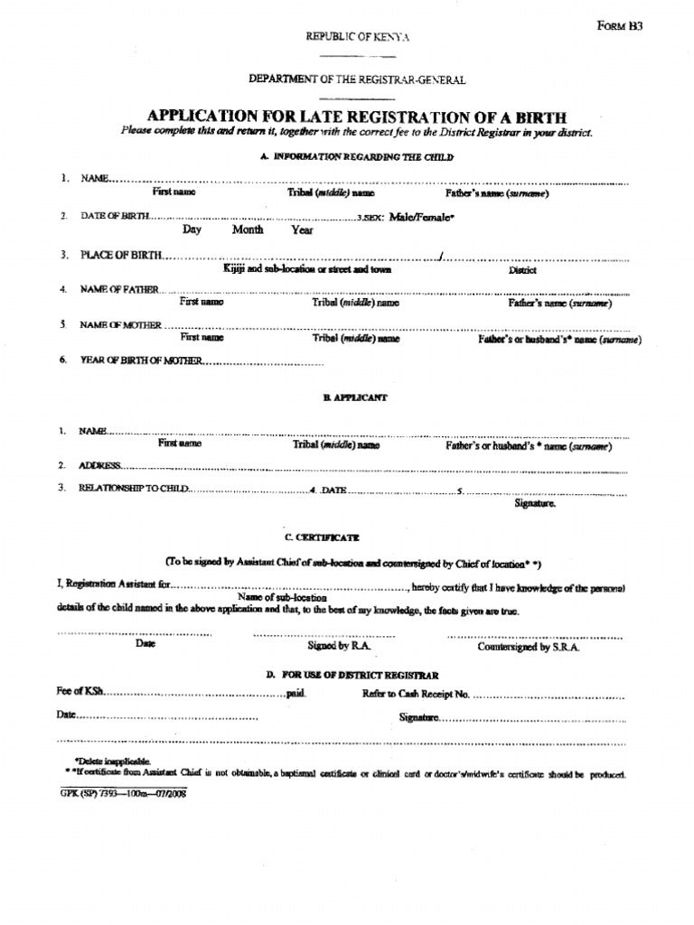 B3 FORM | PDF