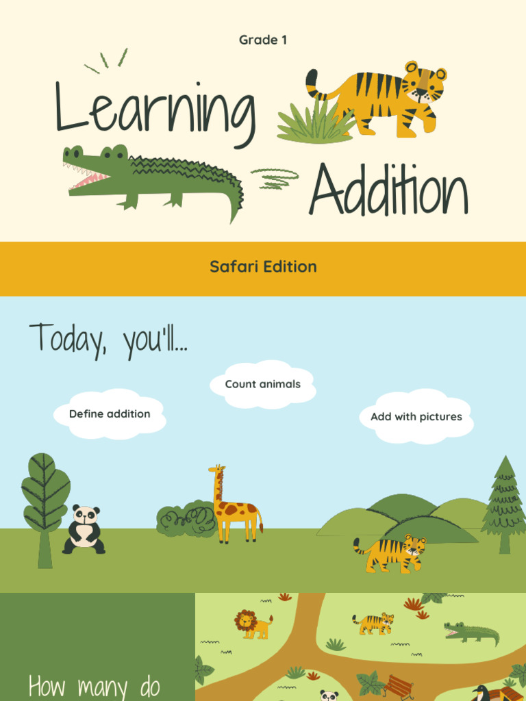 Safari-Themed Addition for Grade 1 | PDF