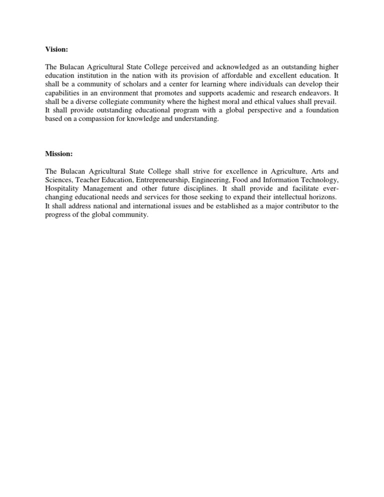 BASC Vision and Mission Overview | PDF