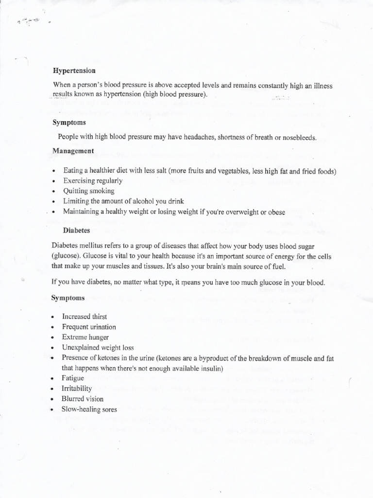 Diet Related Diseases Notes Too | PDF