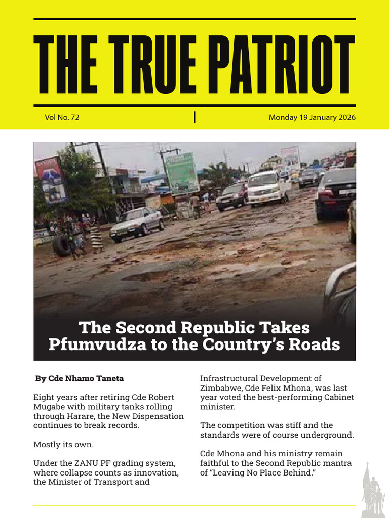The True Patriots Vol 72 | PDF | Elections | Zimbabwe
