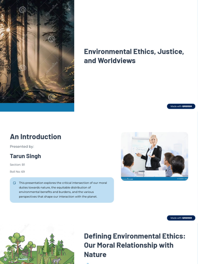 Environmental Ethics and Justice Overview | PDF | Environmental Ethics ...