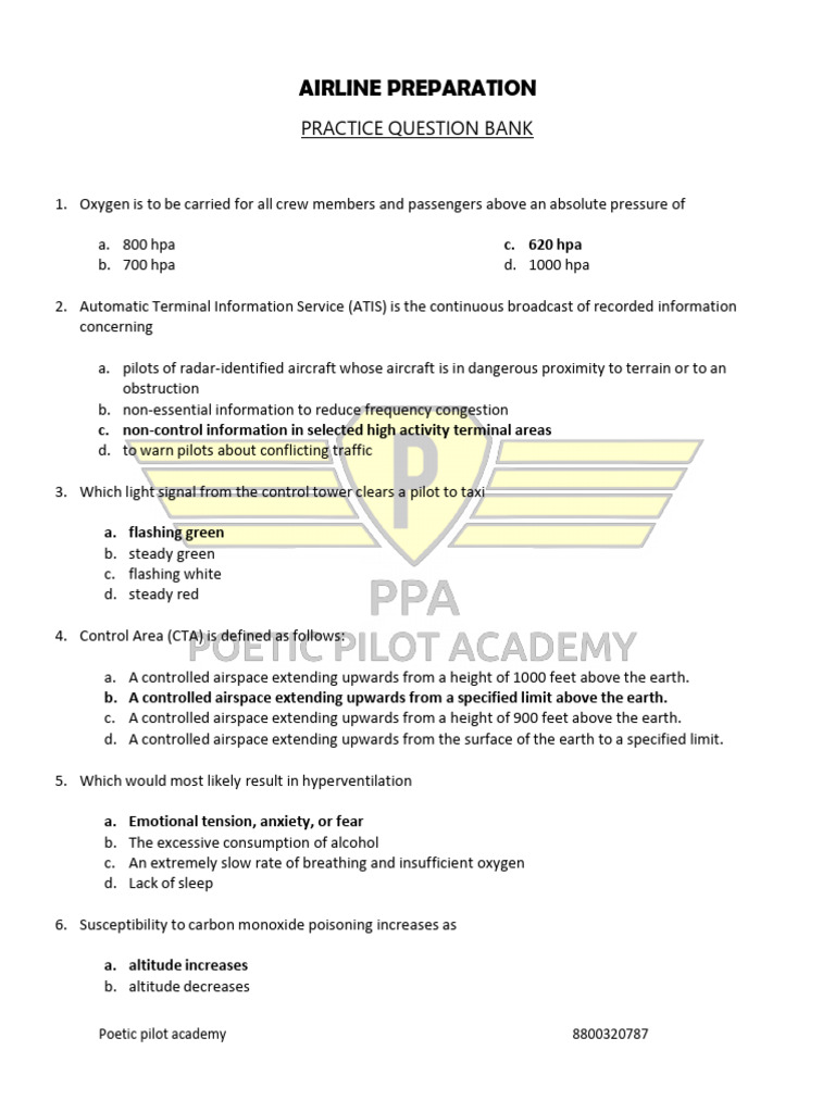Ppa - Aix 500 q Practice Set | PDF | Visual Flight Rules | Instrument ...