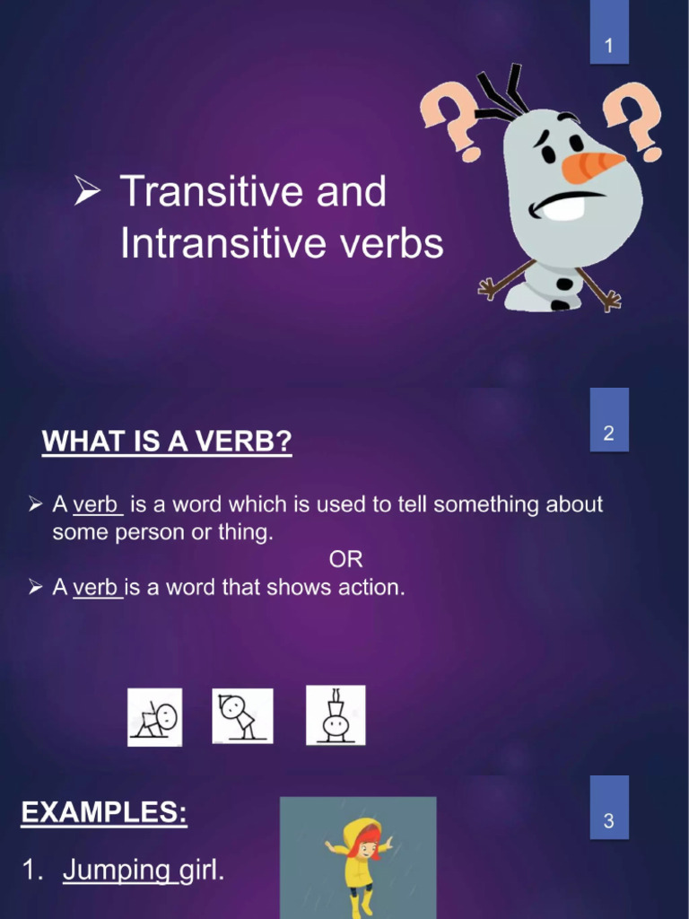 Transitive and Intransitive Verbs | PDF
