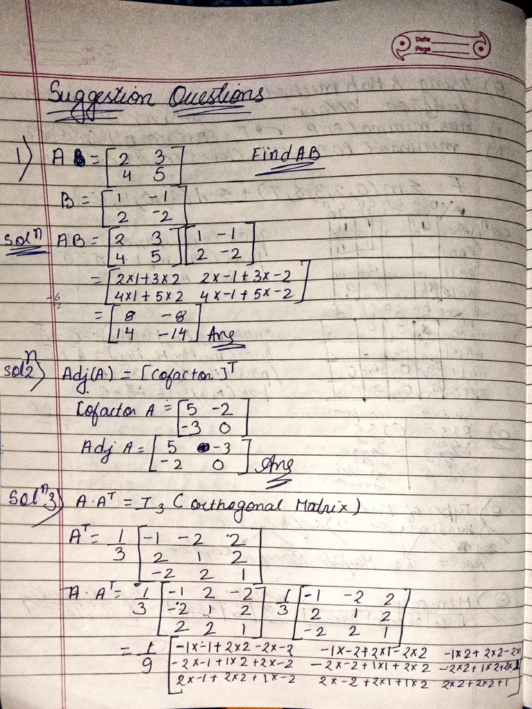 Suggestions Questions Math Answer.. | PDF
