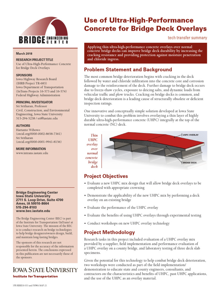 US.bei2018.Use.uhpc for Bridge Deck Overlays | PDF | Strength Of ...