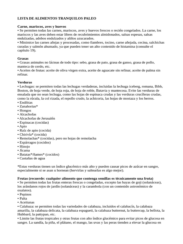 Dra. Georgia Ede - Lista de Alimentos Paleo | PDF | Fruta | Vegetales