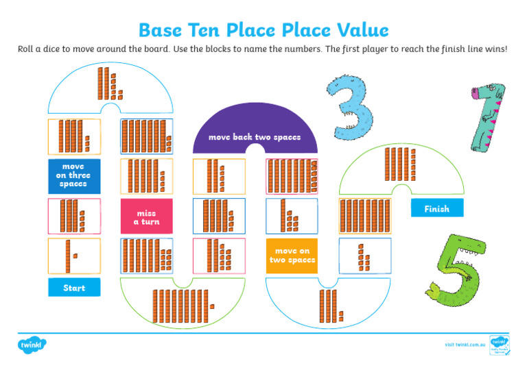 Au n 616 Base Ten Place Value Board Game Board Game Ver 1 | PDF
