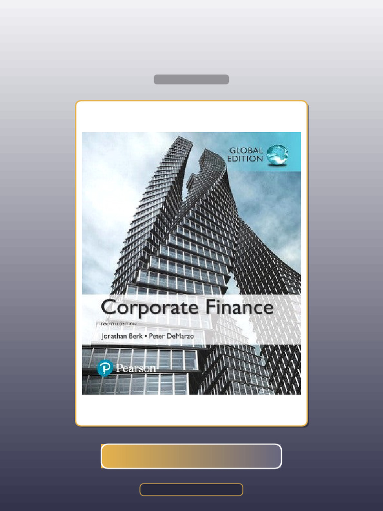 Test Bank for Corporate Finance Global Edition 4th Edition Jonathan ...