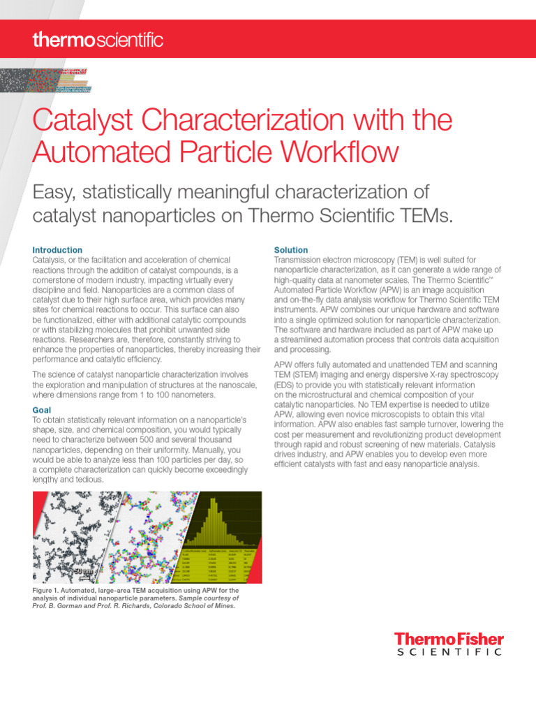 Automated Particle Workflow Catalysis App Note | PDF | Nanoparticle ...