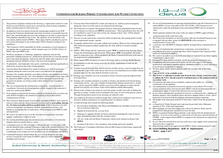 NOC Water BLD Conditions-1 | PDF | Pipeline Transport | Reservoir