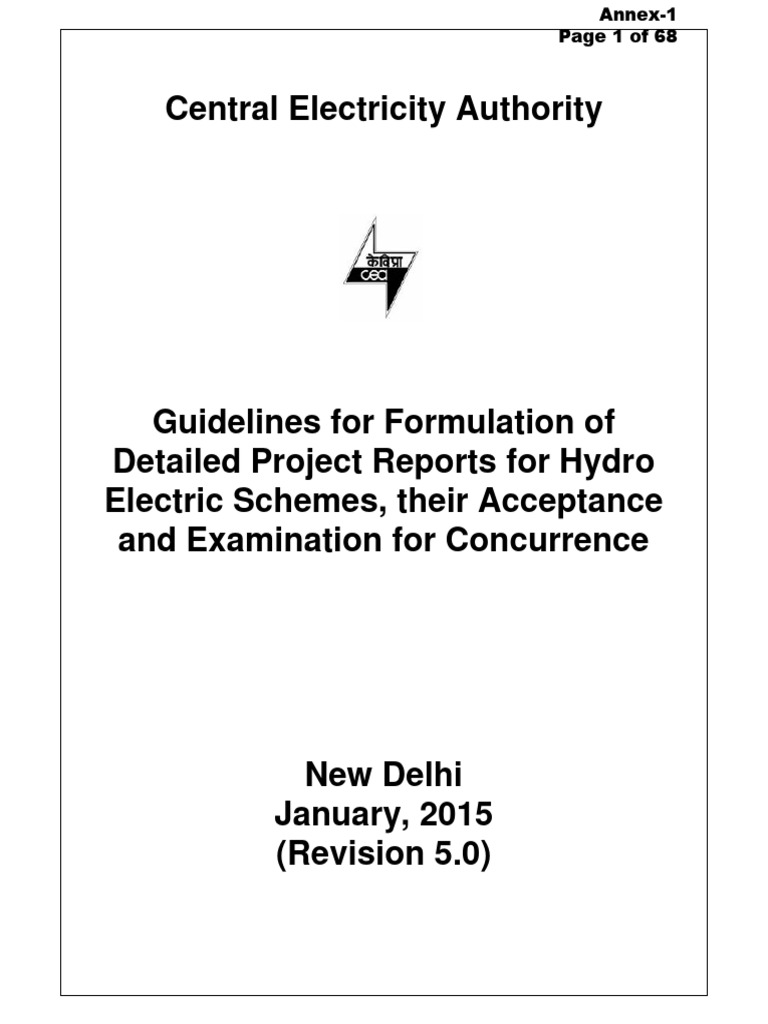 Hydro Project Report Guidelines | PDF | Dam | Spillway