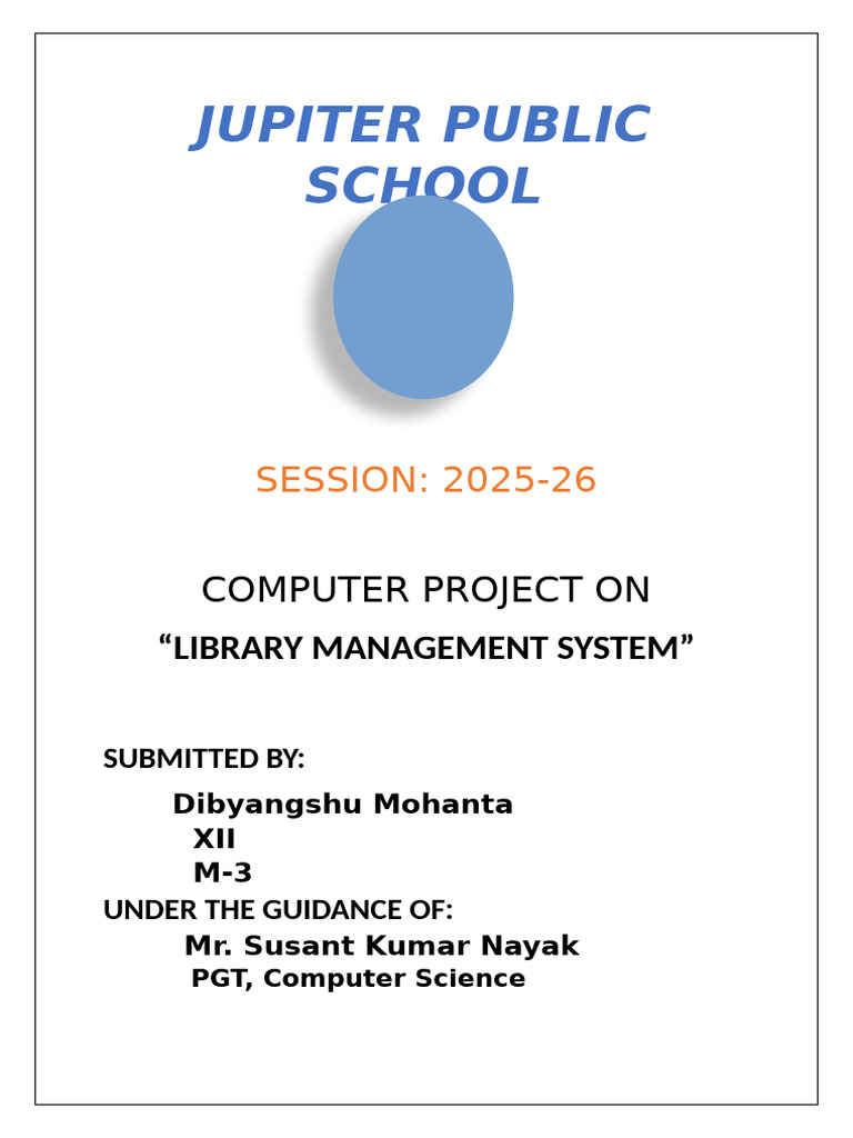Cs Project 2 | PDF | Libraries | Databases