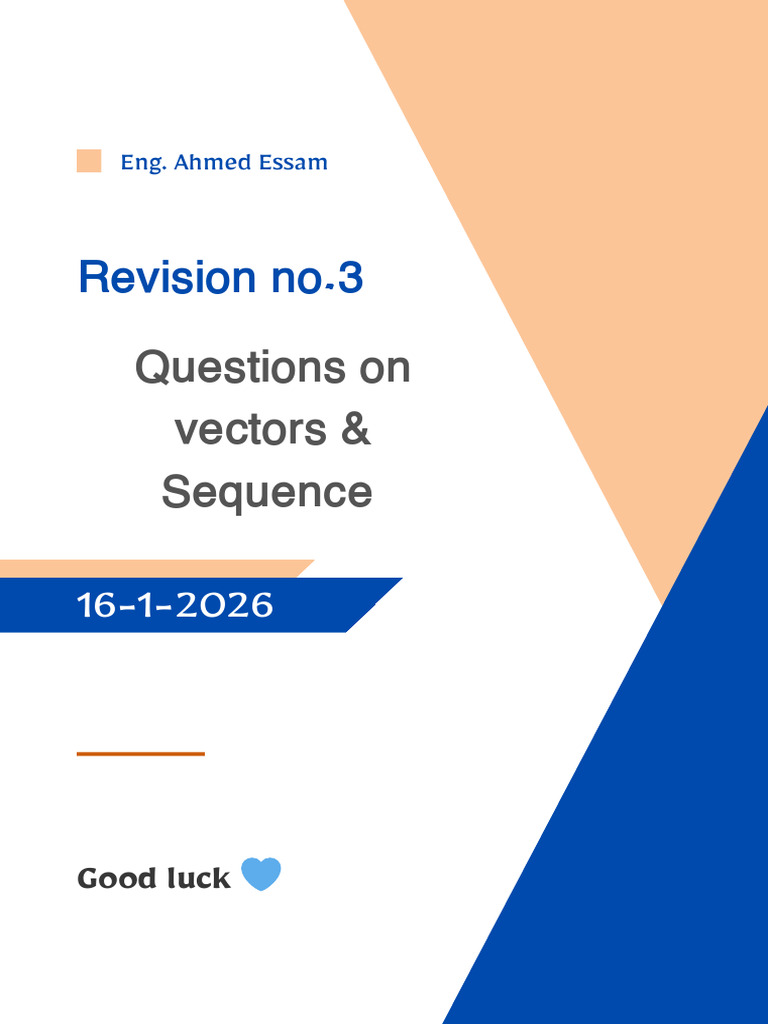 GCSE Math Questions on Vectors & Sequences | PDF | Area | Geometry