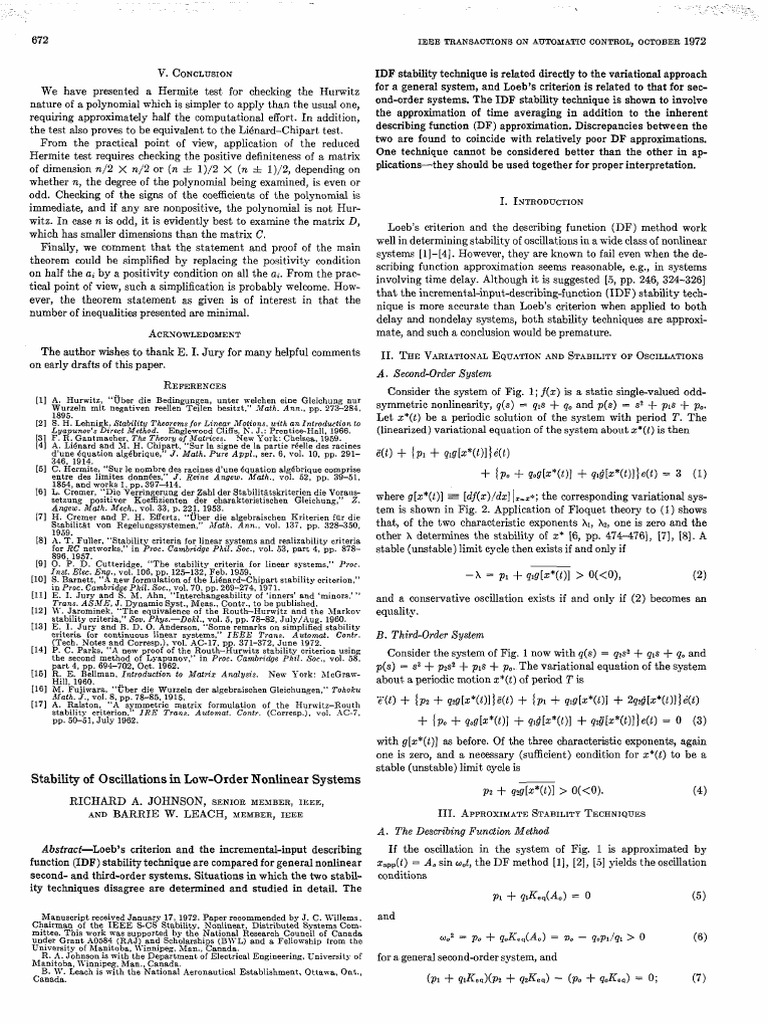 Simplified Hermite Test for Polynomial Stability | PDF | Applied ...