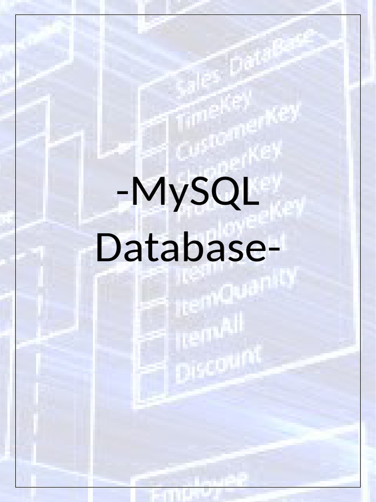 My SQL Database[1] | PDF