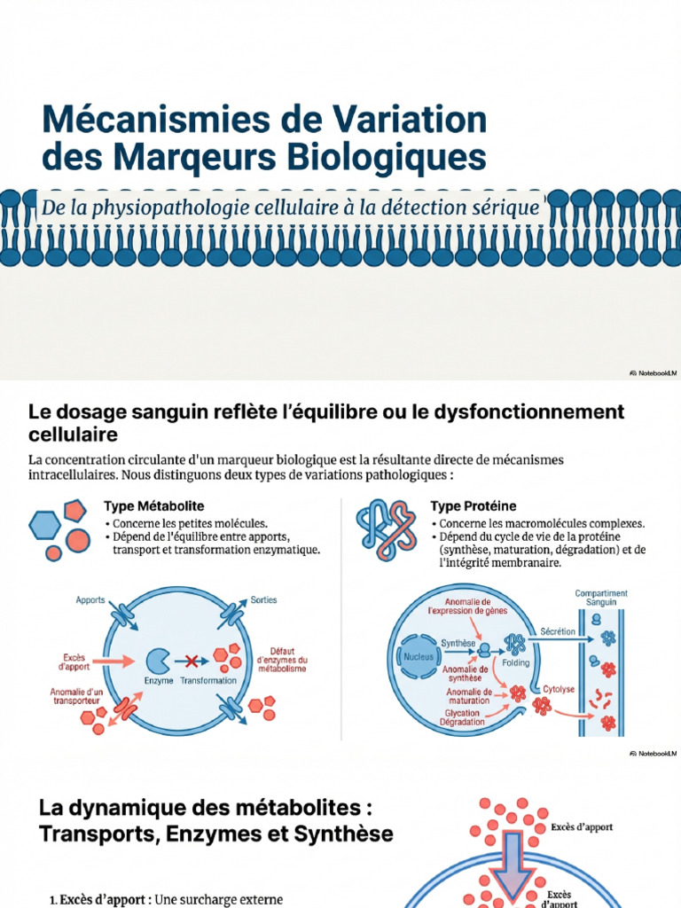 Mécanismes Biologiques Des Marqueurs Sériques | PDF