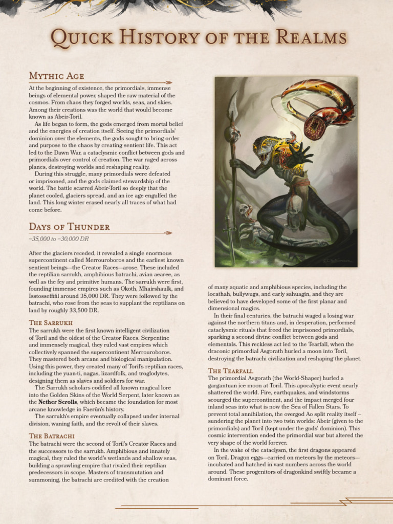 History of Abeir-Toril's Civilizations | PDF | Elf (Dungeons & Dragons ...