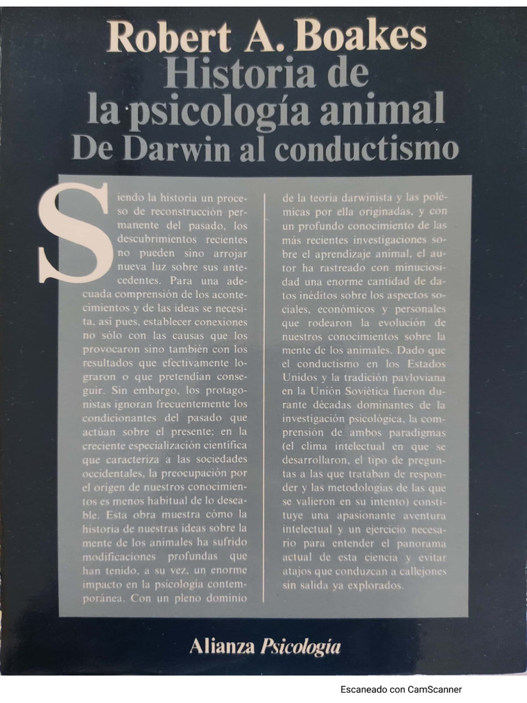Boakes_Historia de La Psicologia Animal | PDF