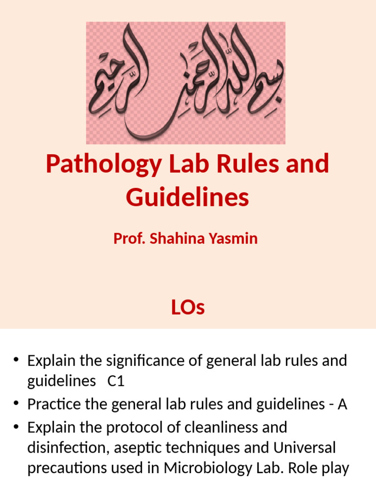 Pathology Lab Safety Guidelines | PDF | Disinfectant | Infection