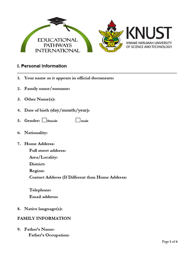 EPI Scholarship Application Form | PDF | Intellectual Giftedness ...