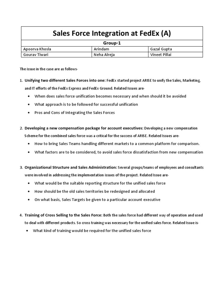 Group 1-Section C-FedEx Case | PDF