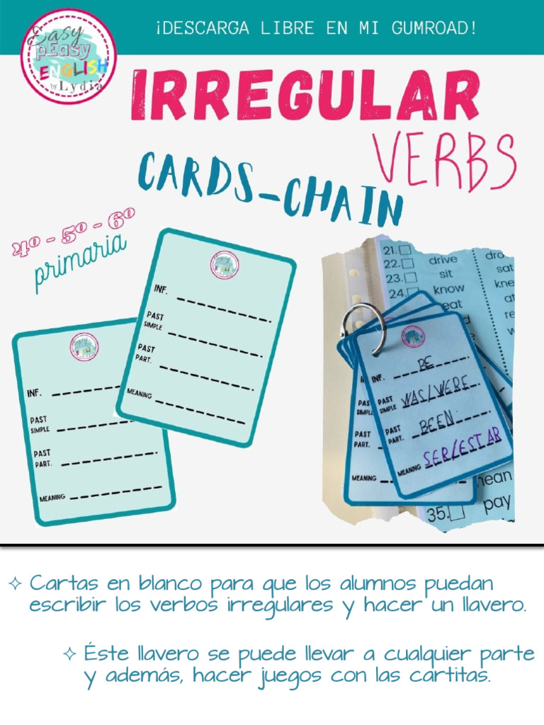 Juego de verbos irregulares en clase | PDF