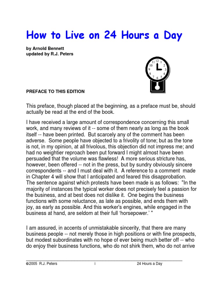 How To Live On 24 Hours A Day | PDF | Mind | Reason