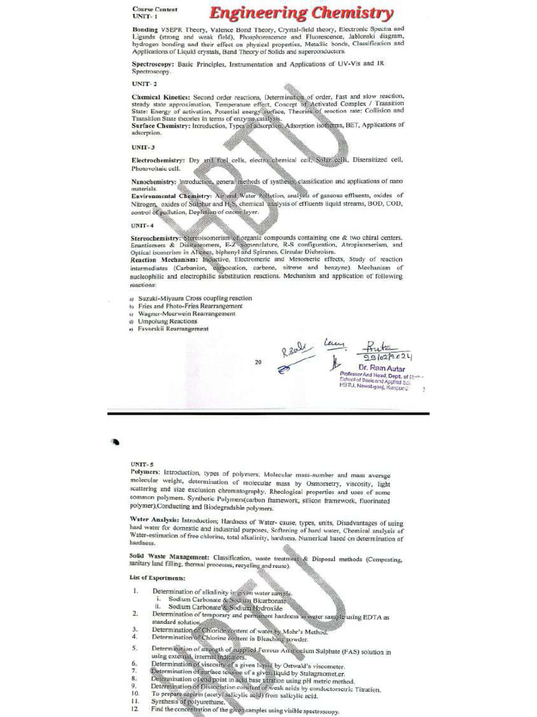 Eng. Chemistry | PDF