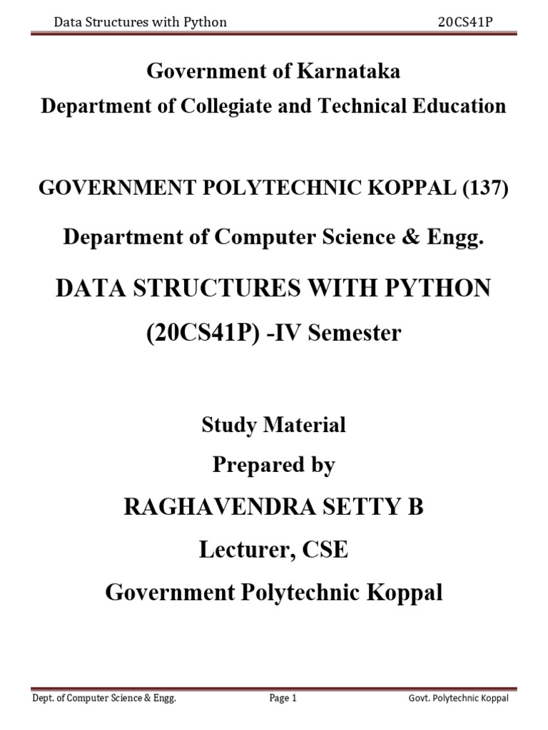 Data Structures In Python Overview Pdf Time Complexity Queue